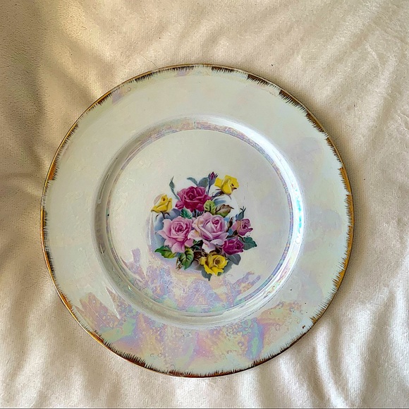 Vintage | Dining | 325 Lusterware Fine China Plate With Floral Design ...